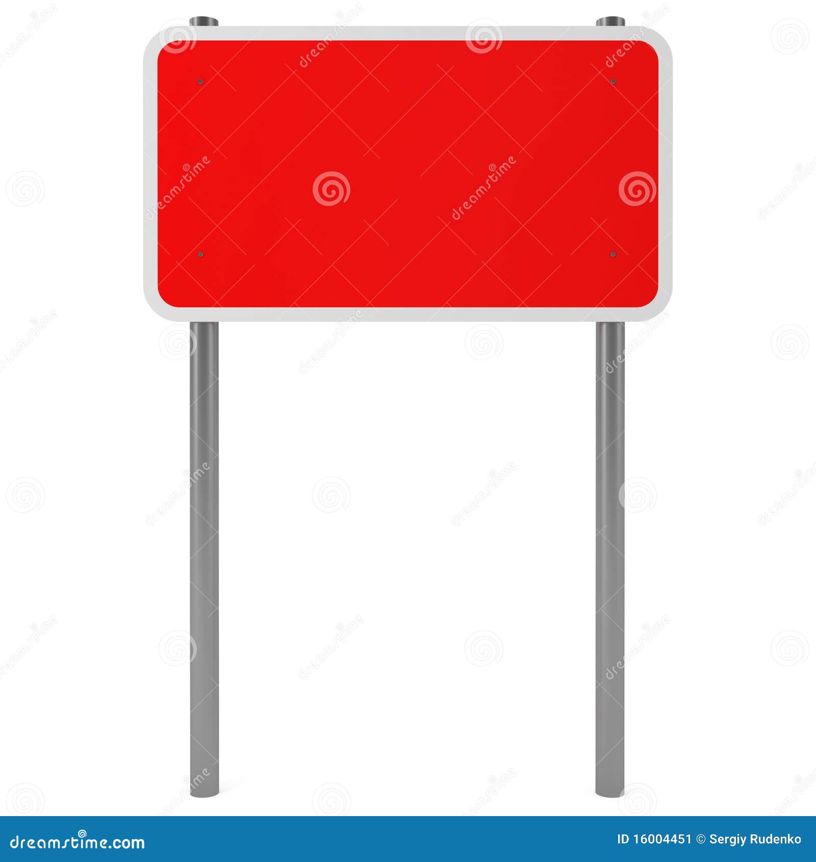 Red Traffic Sign Isolated on White Stock Illustration - Illustration of ...