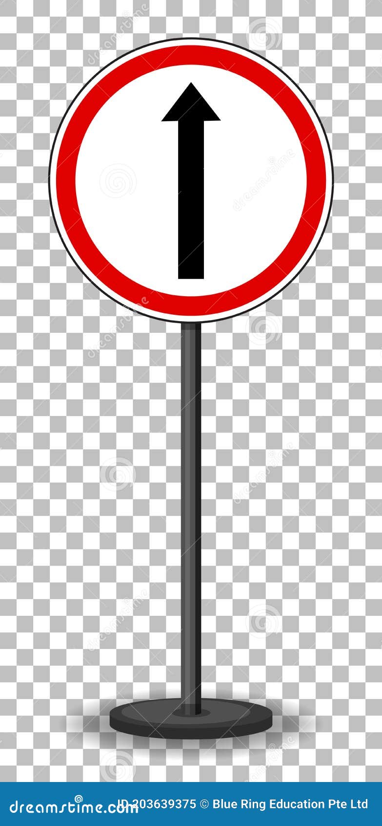 Red Traffic Sign on Transparent Background Stock Vector - Illustration ...