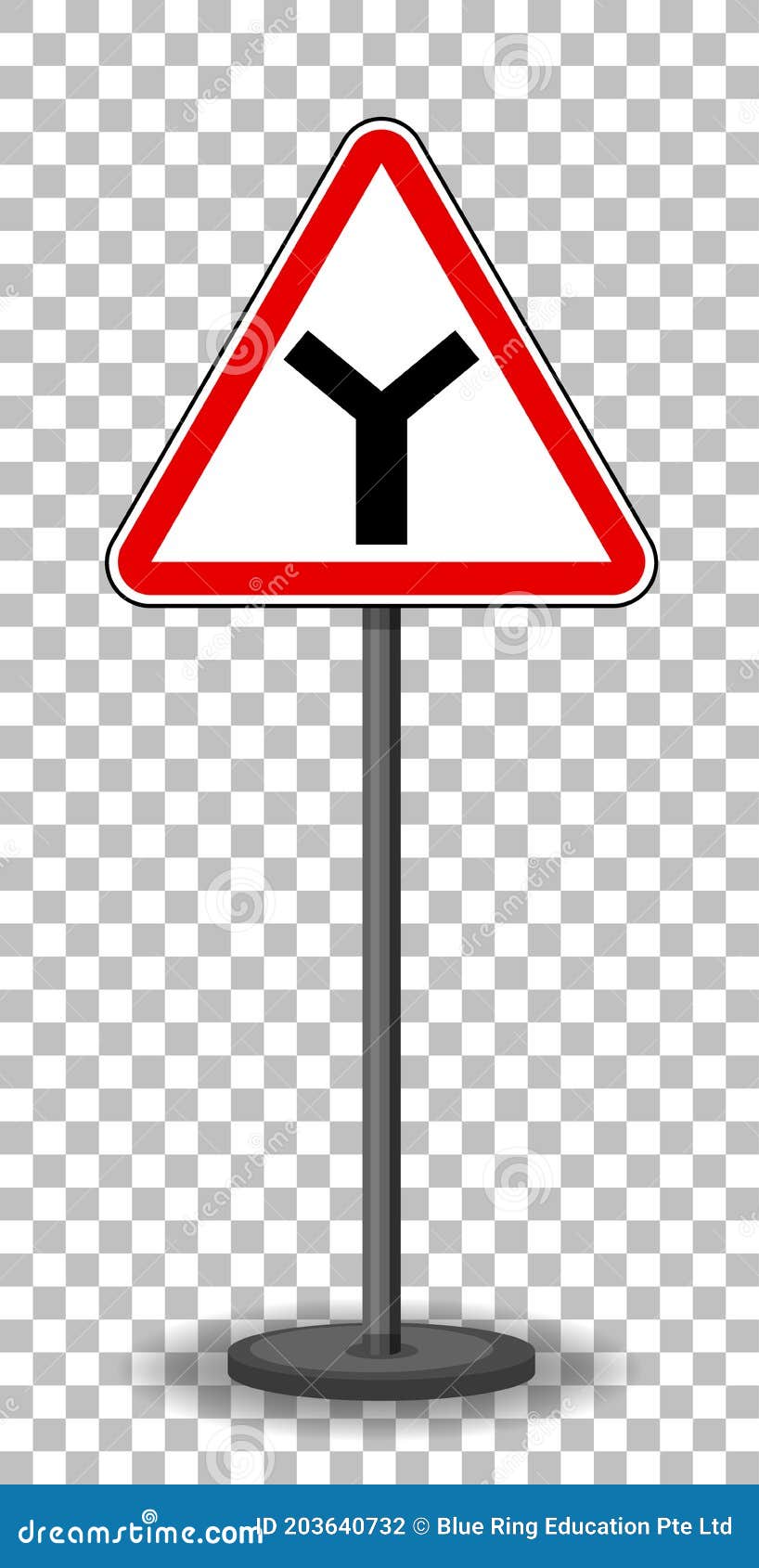 Red Traffic Sign on Transparent Background Stock Vector - Illustration ...