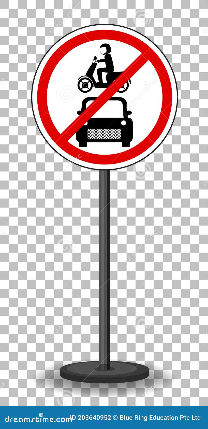 Red Traffic Sign on Transparent Background Stock Vector - Illustration ...