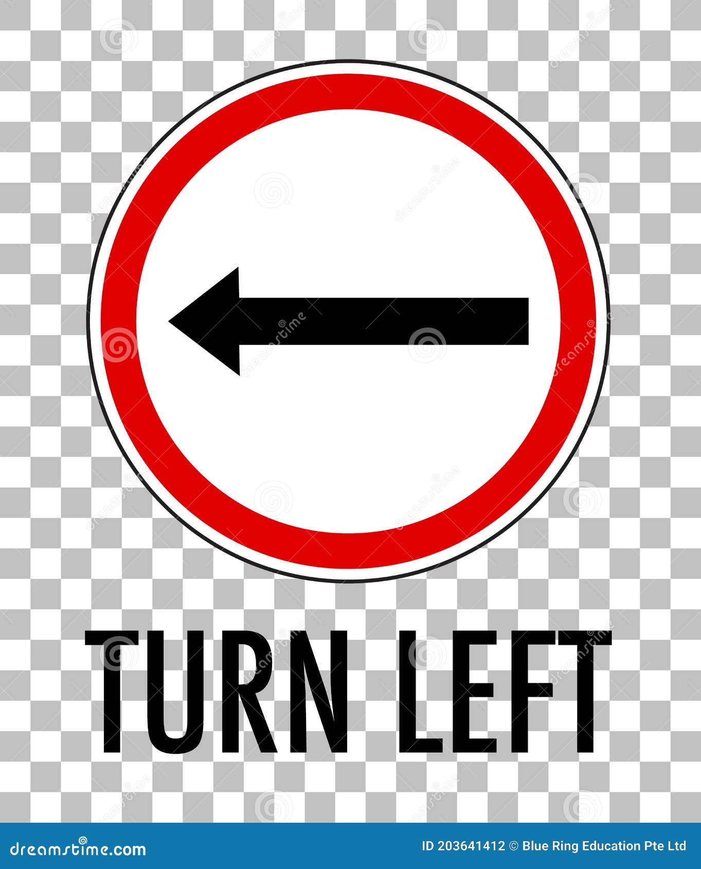 Red Traffic Sign on Transparent Background Stock Vector - Illustration ...