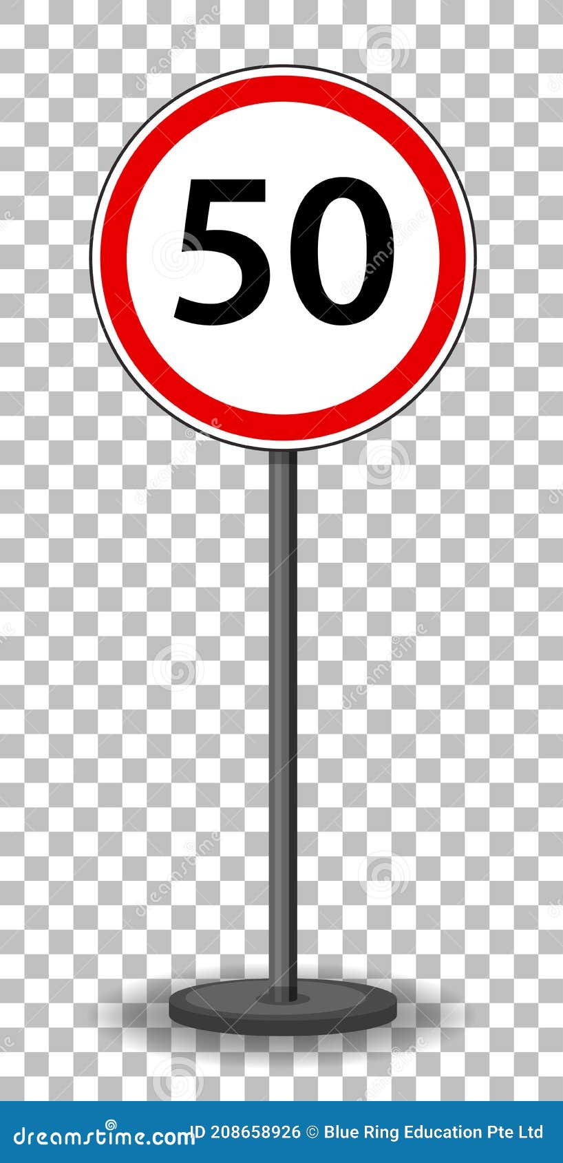 Red Traffic Sign on Transparent Background Stock Vector - Illustration ...