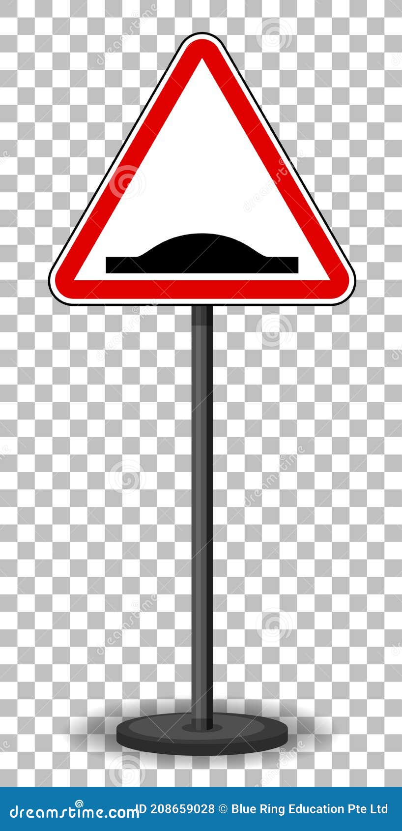 Red Traffic Sign on Transparent Background Stock Vector - Illustration ...