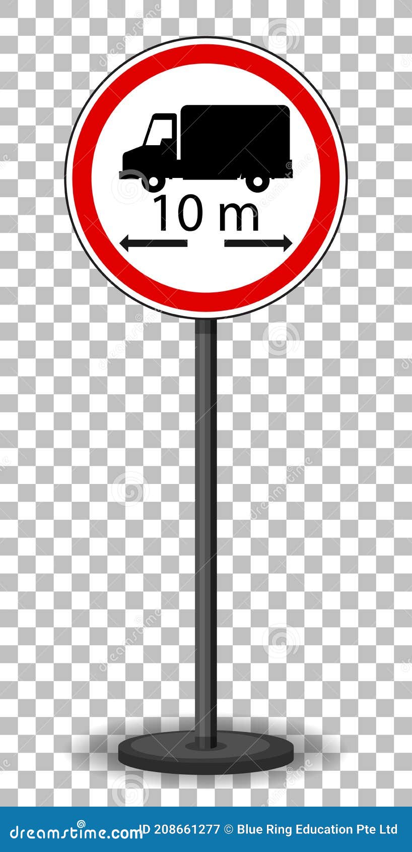 Red Traffic Sign on Transparent Background Stock Vector - Illustration ...