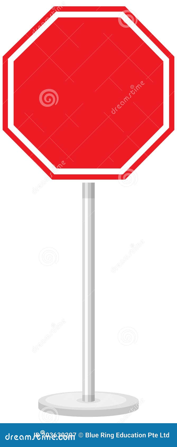 Red Traffic Sign on White Background Stock Vector - Illustration of ...