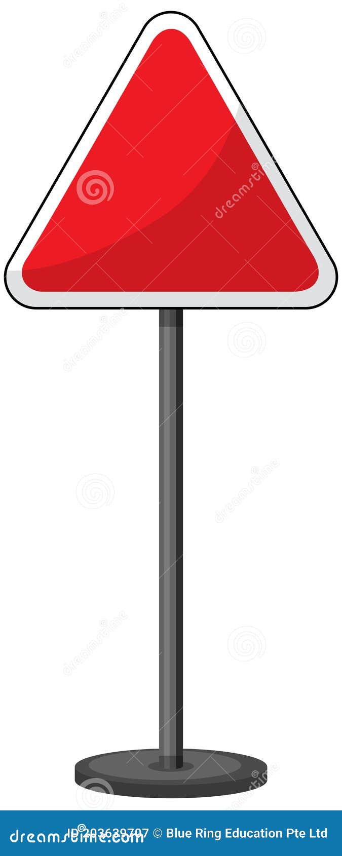 Red Traffic Sign on White Background Stock Vector - Illustration of ...