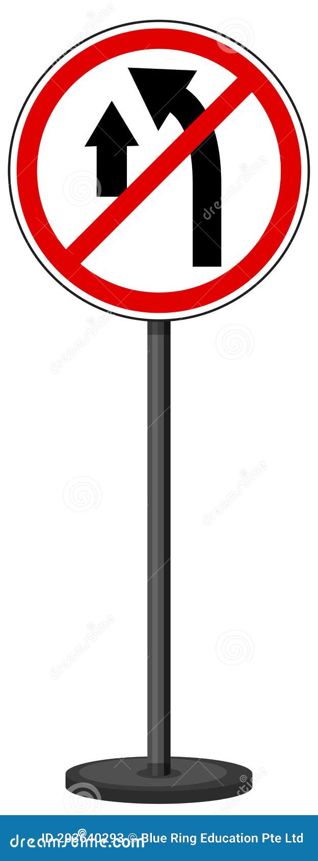 Red Traffic Sign on White Background Stock Vector - Illustration of ...