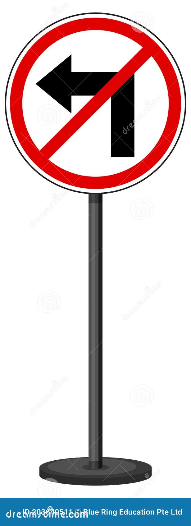 Red Traffic Sign on White Background Stock Vector - Illustration of ...