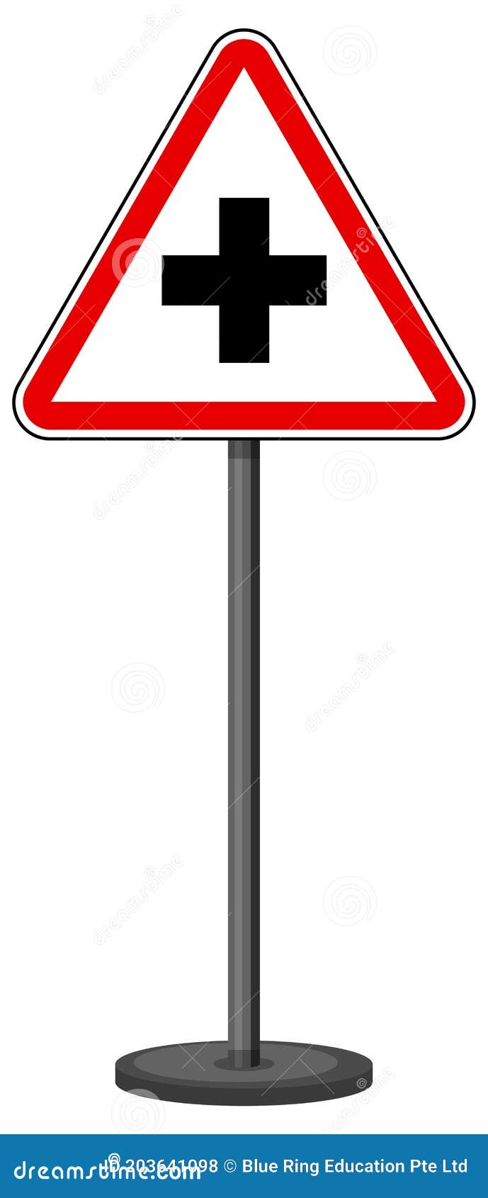 Red Traffic Sign on White Background Stock Vector - Illustration of ...