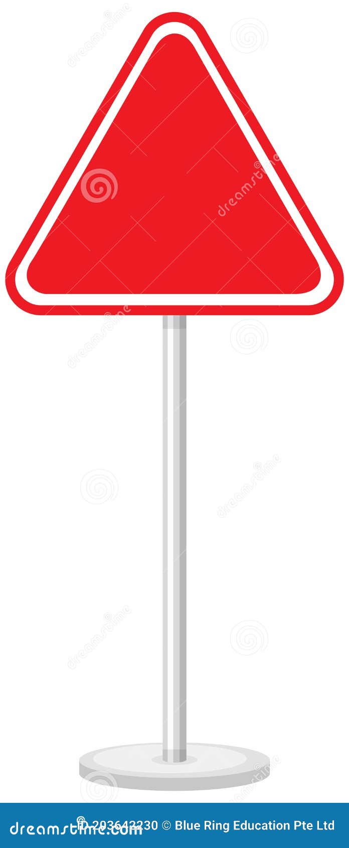 Red Traffic Sign on White Background Stock Vector - Illustration of ...