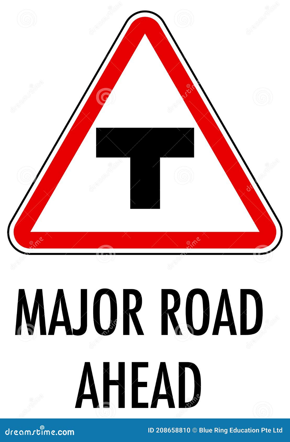 Red Traffic Sign on White Background Stock Vector - Illustration of ...