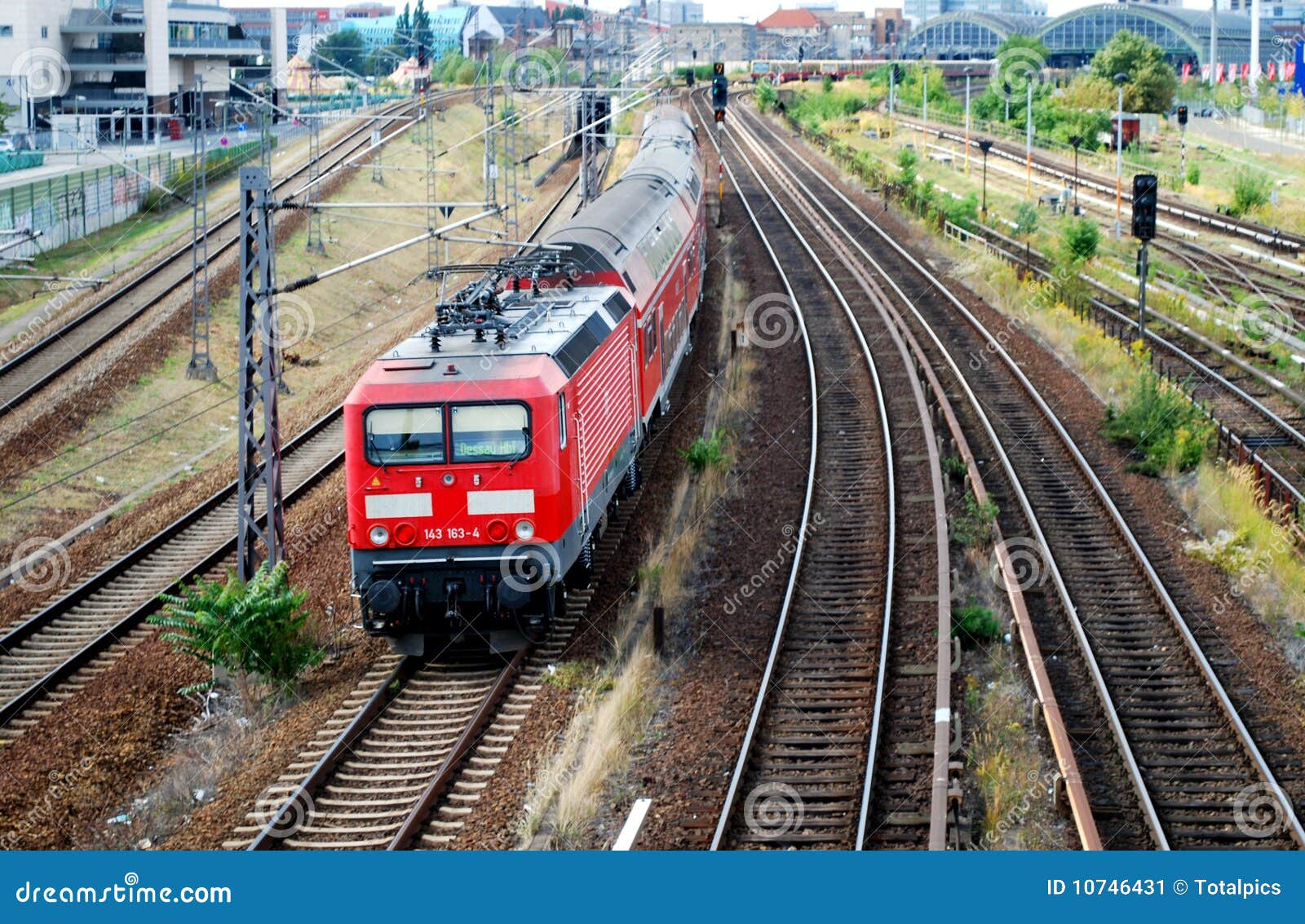 Red train stock image. Image of railways, travel, berlin - 10746431