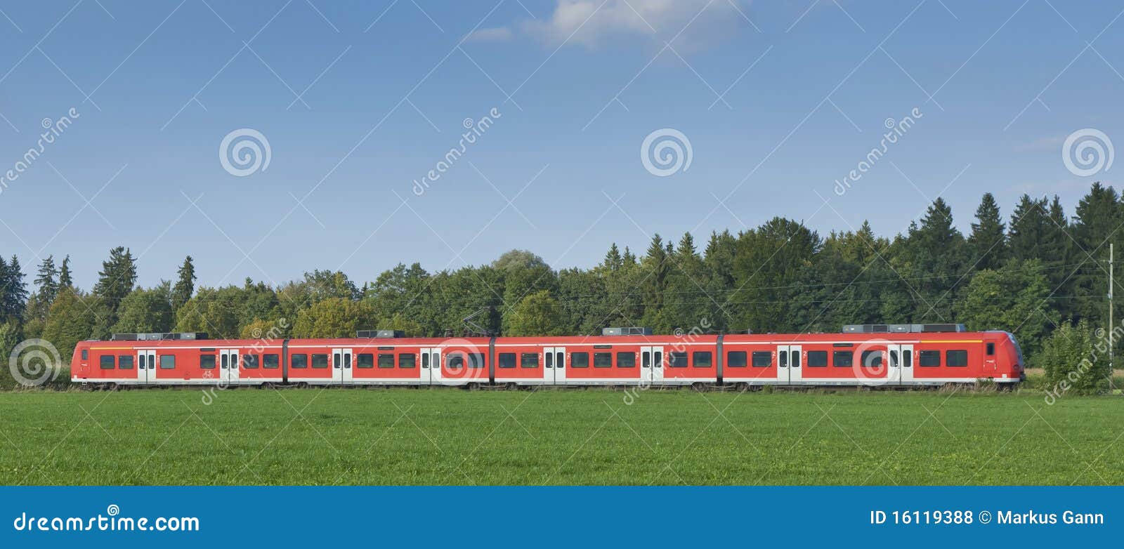 Red train stock photo. Image of electric, european, power - 16119388