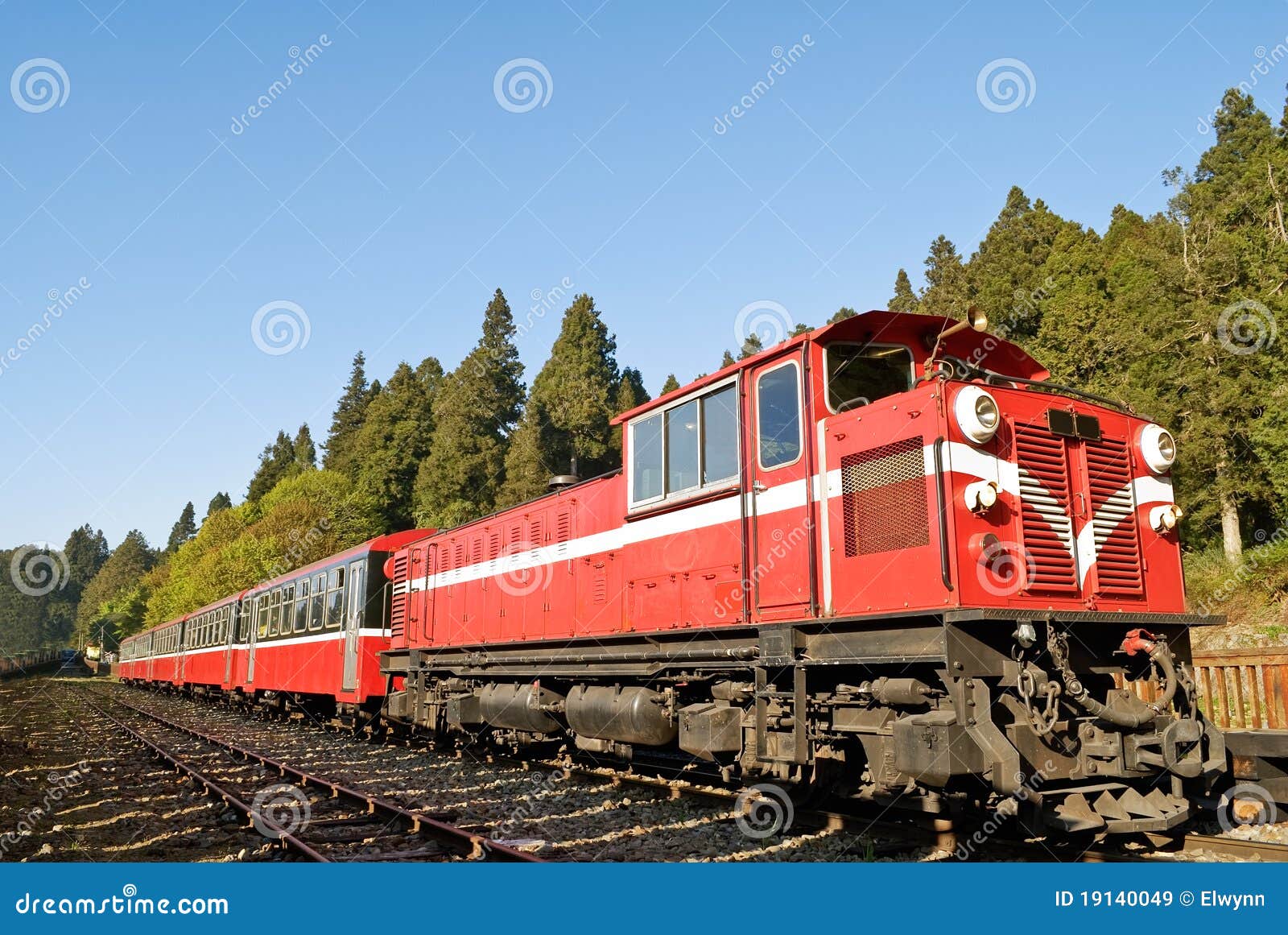 Red train stock image. Image of heaven, railway, blue - 19140049