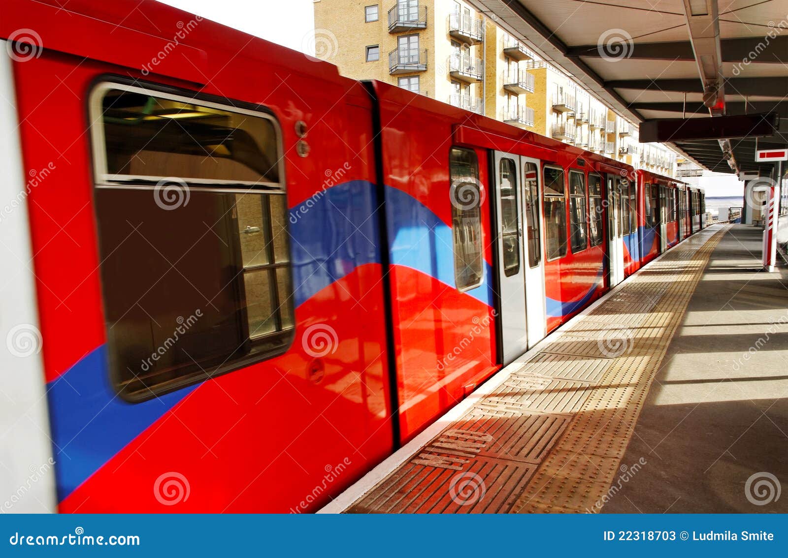 Red train. stock image. Image of station, technology - 22318703