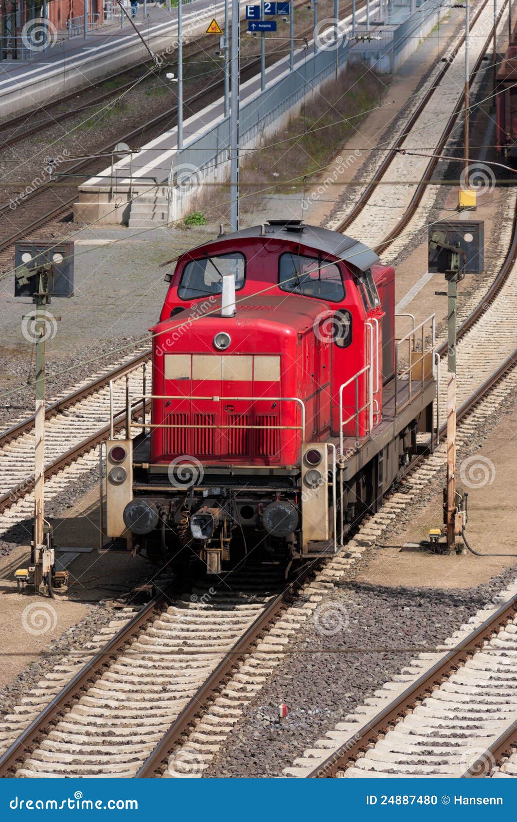 Red train stock photo. Image of station, track, traffic - 24887480