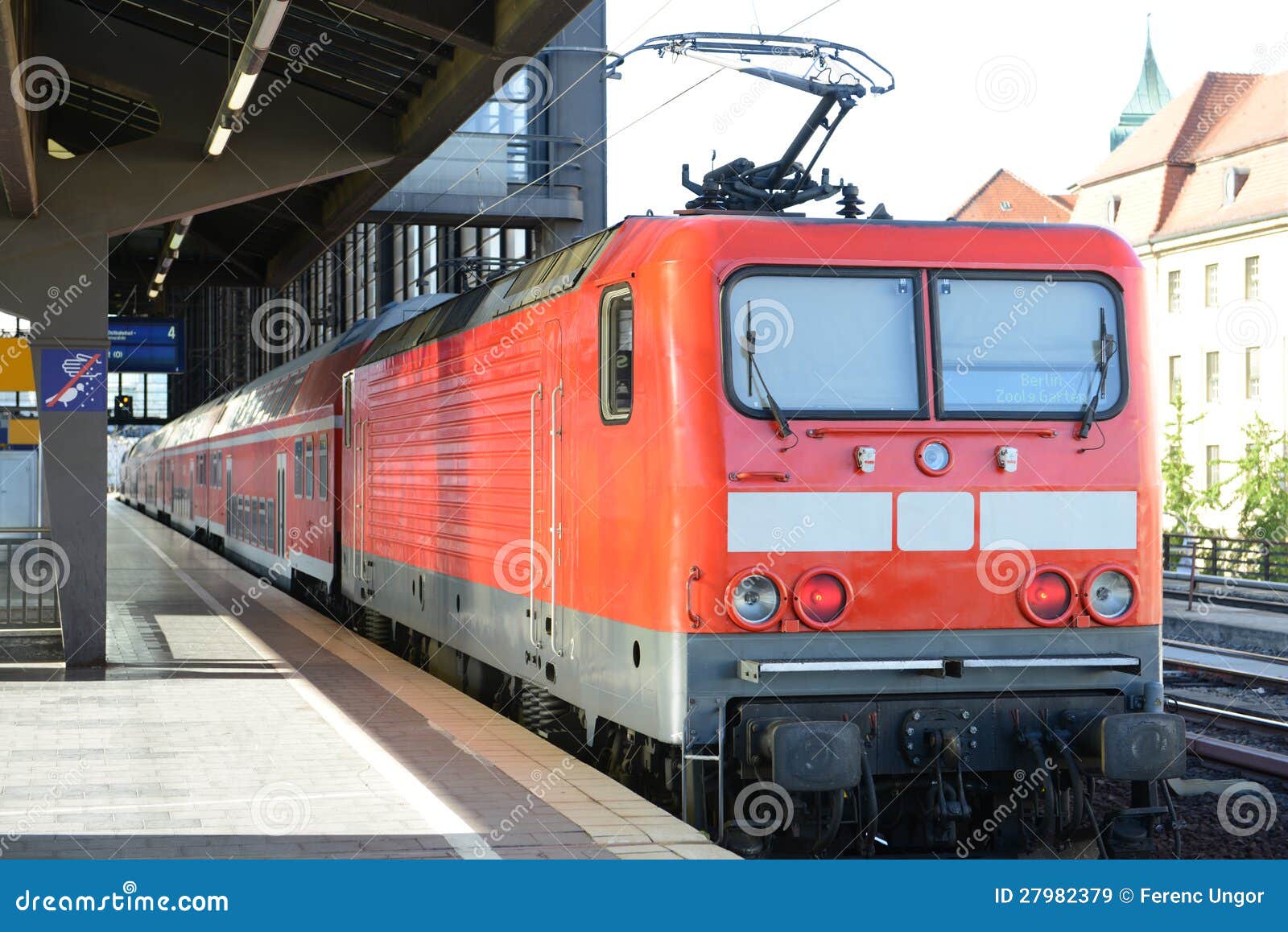 Red train stock image. Image of architecture, railway - 27982379