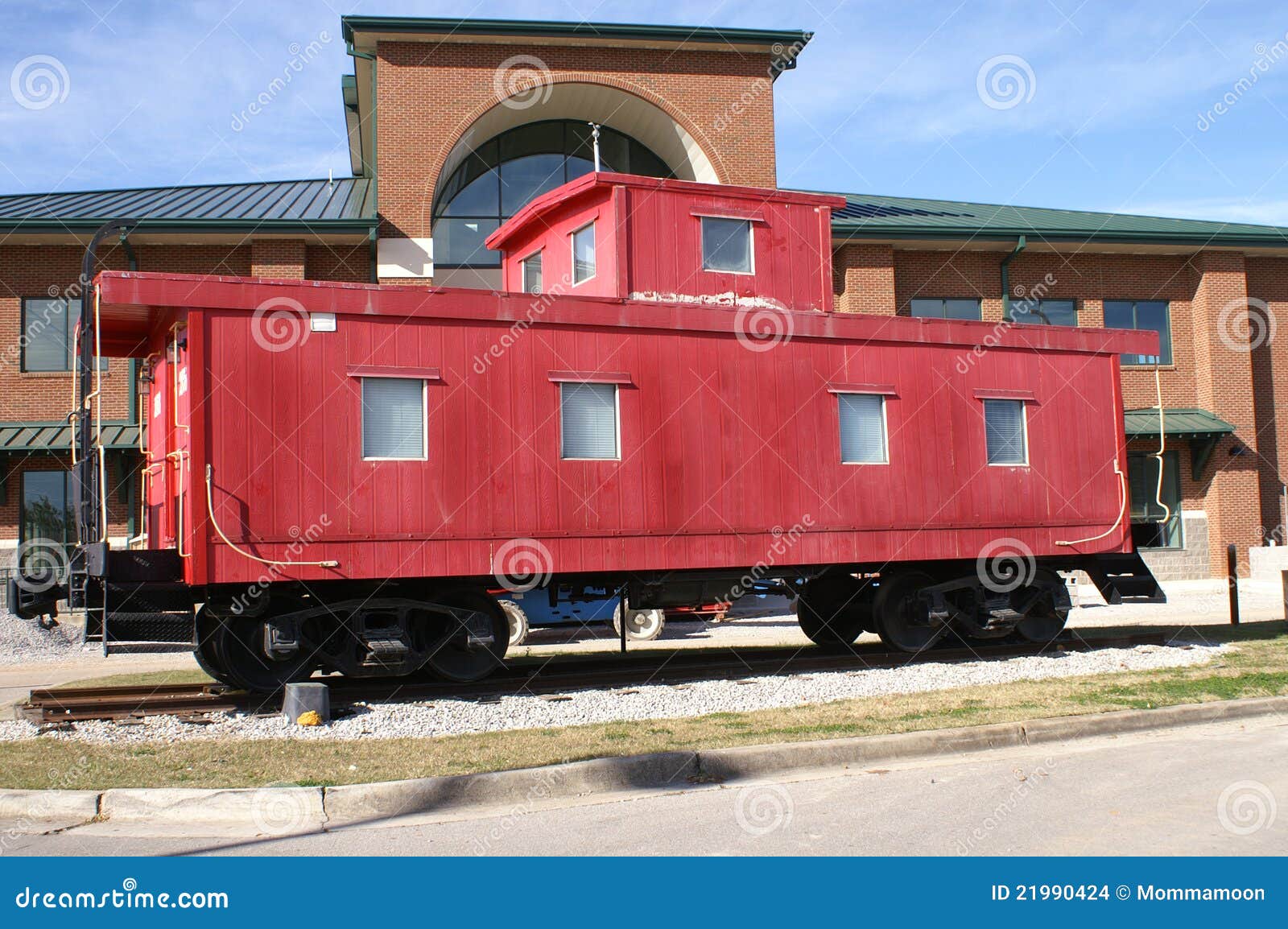 Red Train Caboose stock photo. Image of retro, motion - 21990424