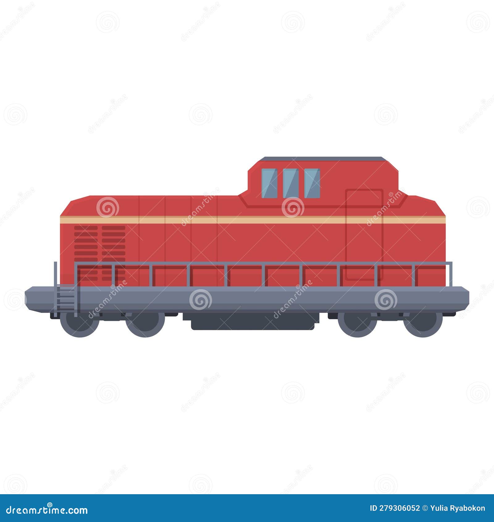 Red Train Icon Cartoon Vector. Cargo Goods Stock Vector - Illustration ...