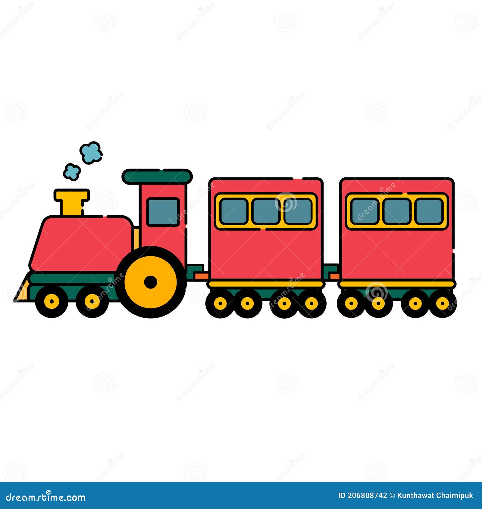 Red train icon. stock illustration. Illustration of coaster - 206808742