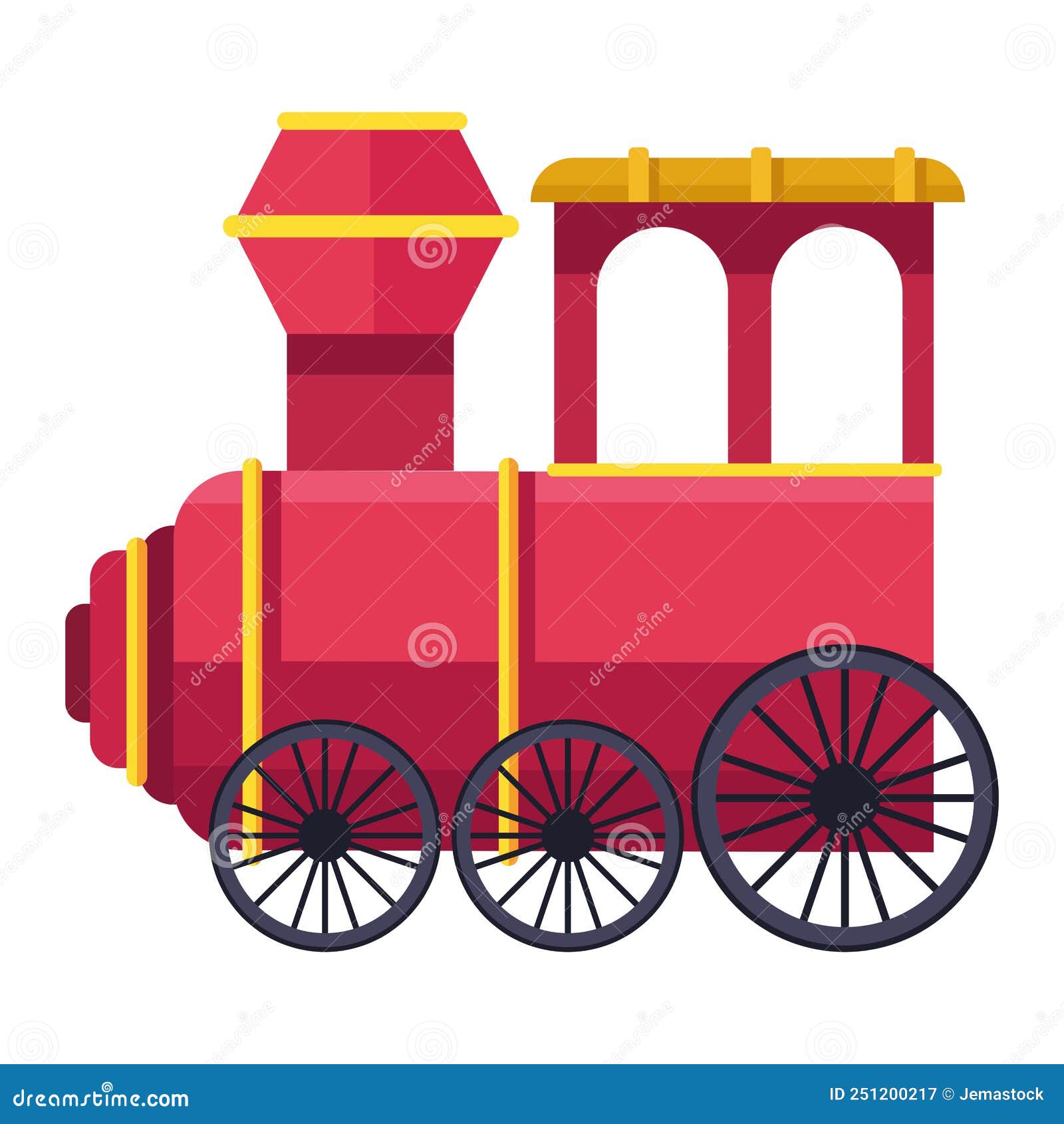Red train kids toy stock vector. Illustration of stationery - 251200217