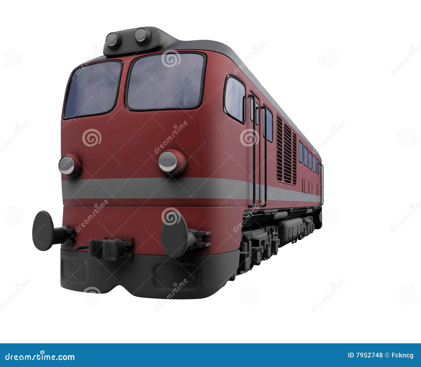 Red train over white stock illustration. Illustration of transportation ...