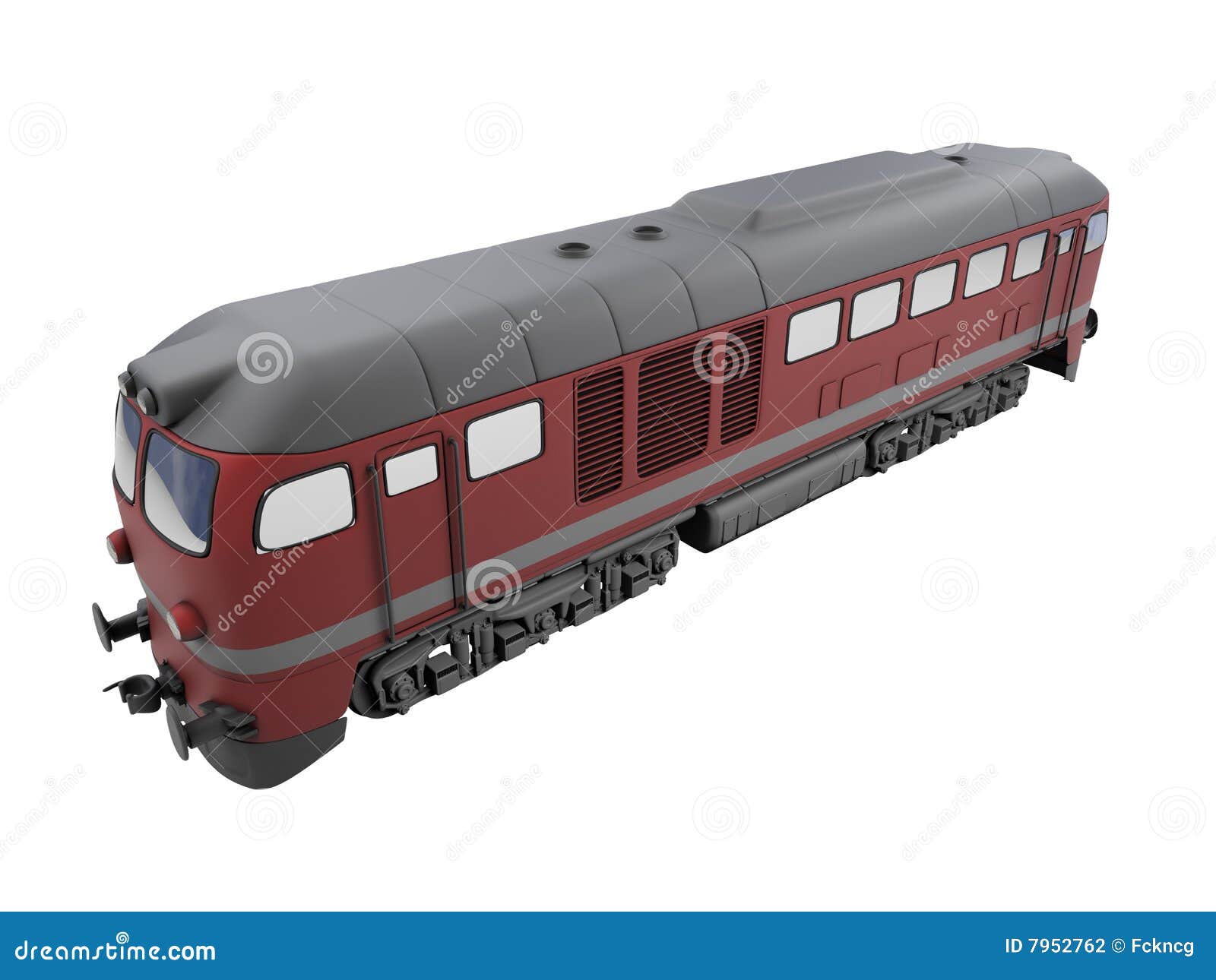 Red train over white stock illustration. Illustration of steam - 7952762