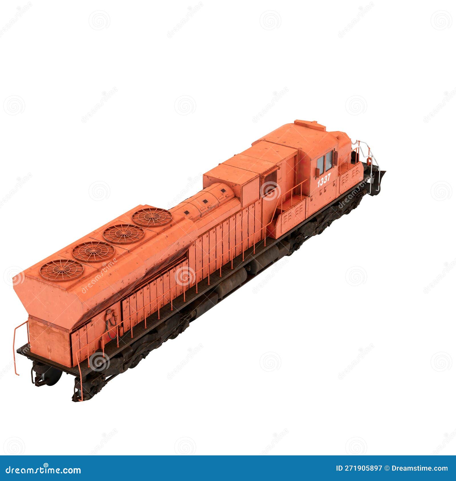A Red Train is Shown on a White Surface, 3d Rendering Stock ...