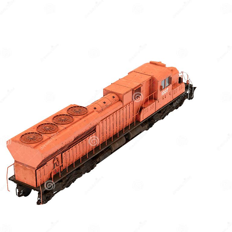 A Red Train is Shown on a White Surface, 3d Rendering Stock ...