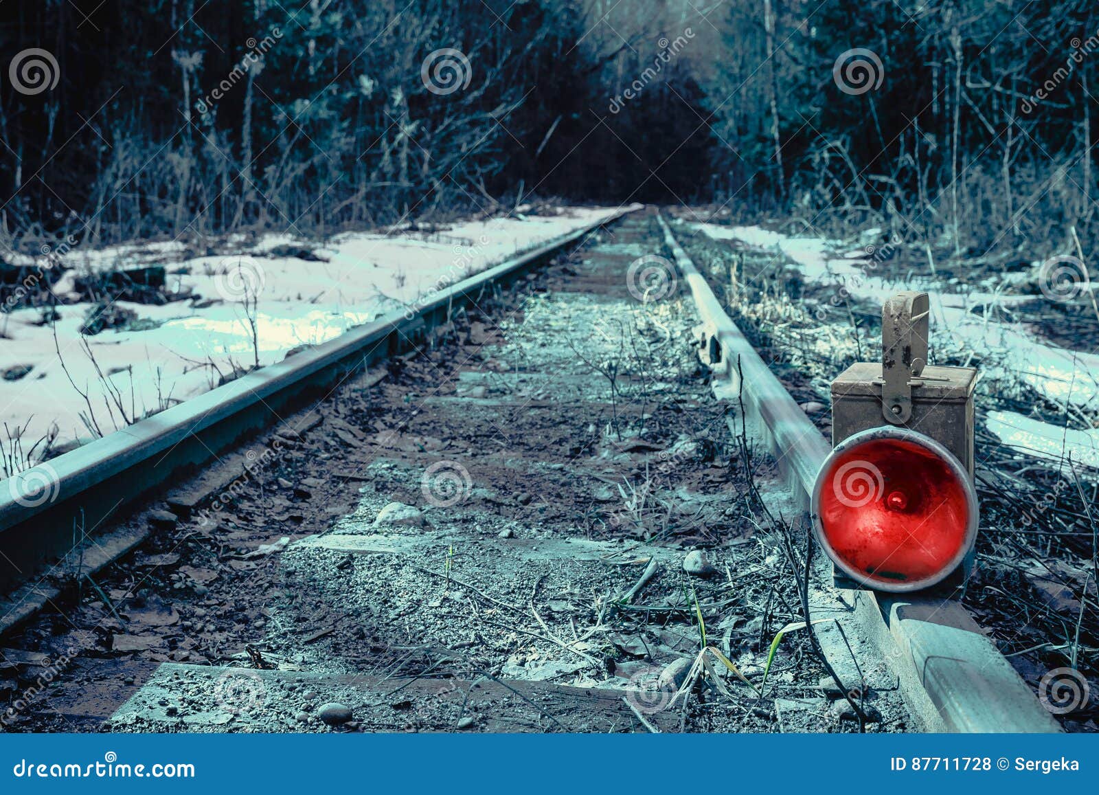 Red train signal lamp stock photo. Image of signals, railway - 87711728
