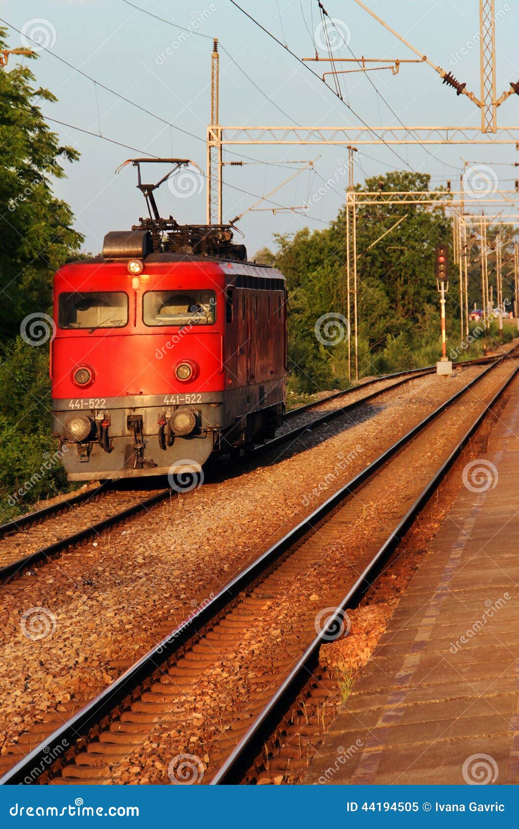 Red train stock image. Image of locomotive, travel, transportation ...