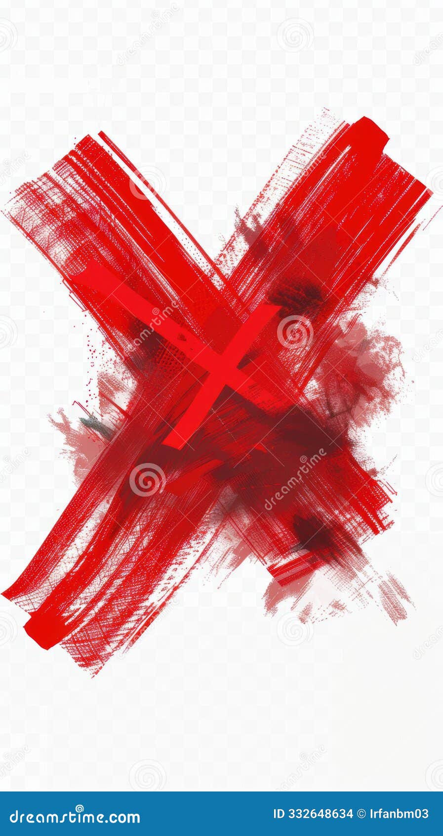 Red X on Transparent Background. Simple and Detailed Graphic Design ...