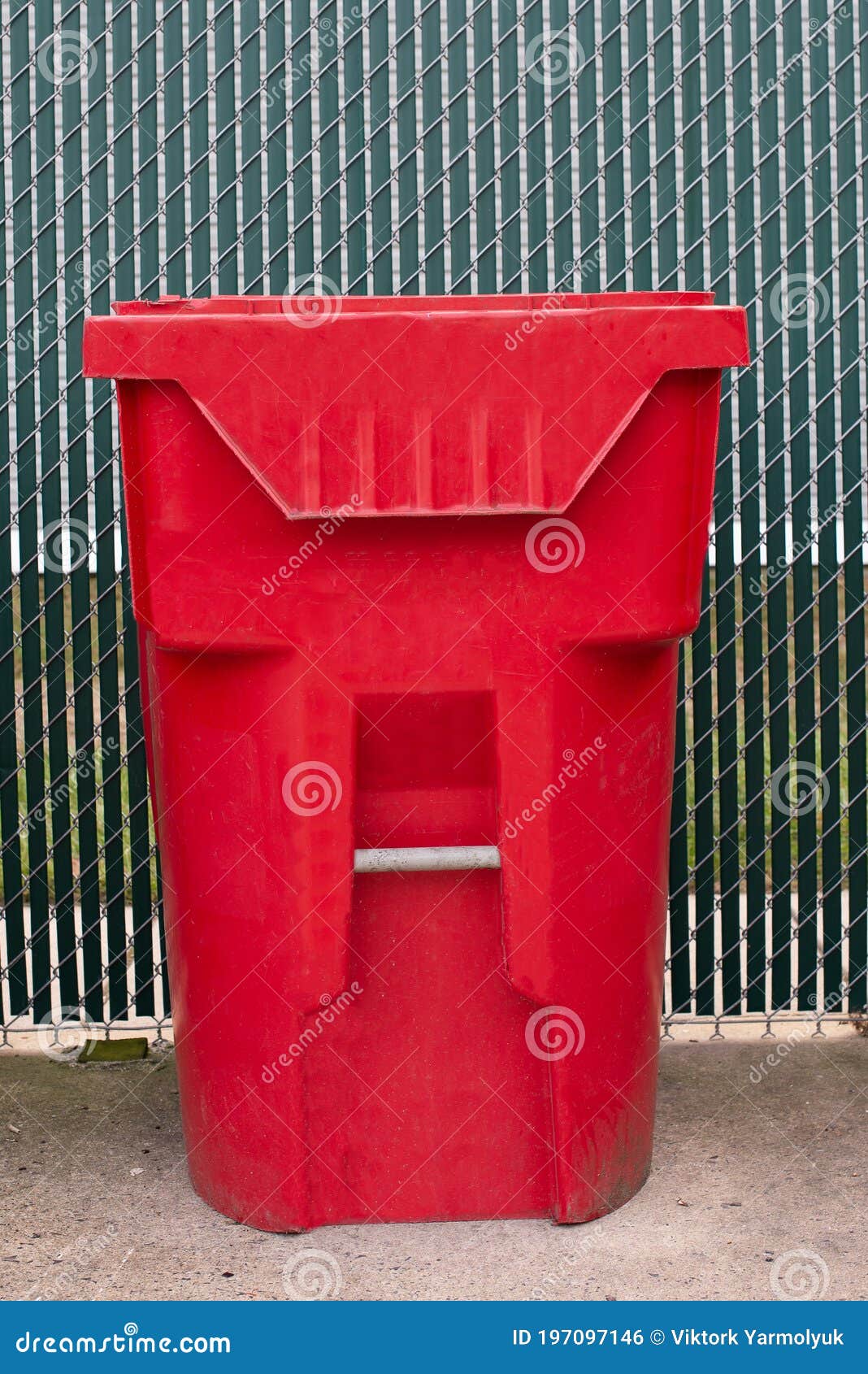 A red trash bin stock photo. Image of environment, dump - 197097146
