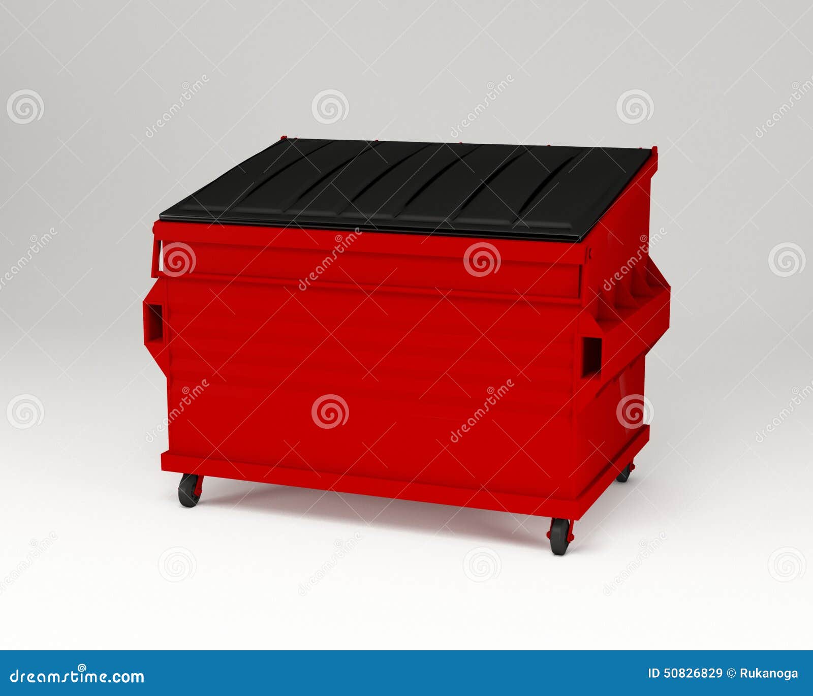 Red trashbox stock illustration. Illustration of garbage - 50826829