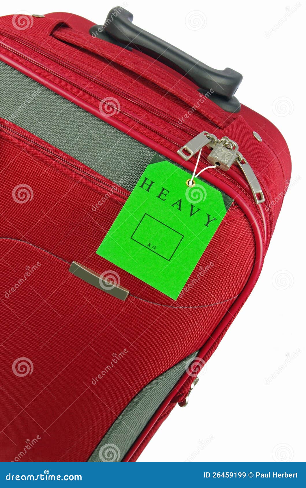Red Travel Bag and Green Tag Stock Image - Image of abstract, tourist ...