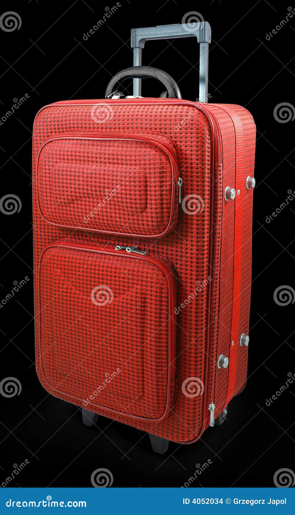 Red travel suitcase stock photo. Image of baggage, luggage - 4052034