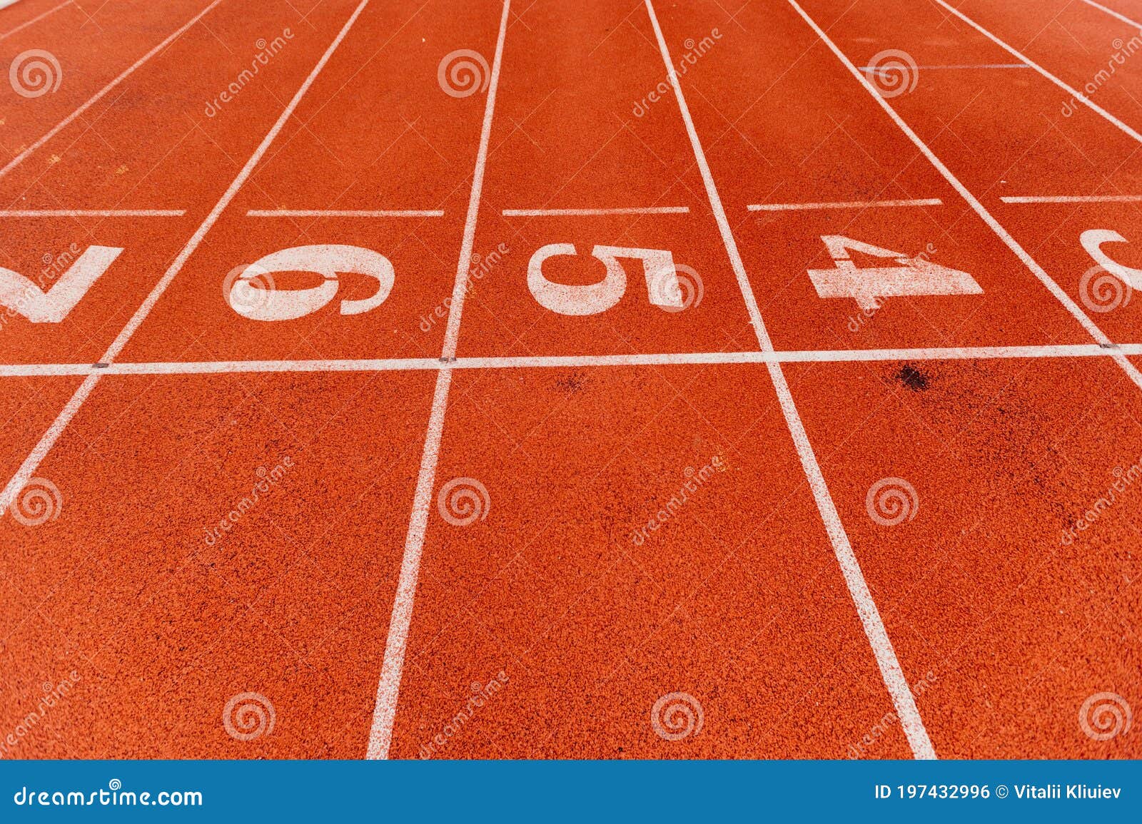 Red Treadmill at the Stadium Stock Photo - Image of color, exercise ...