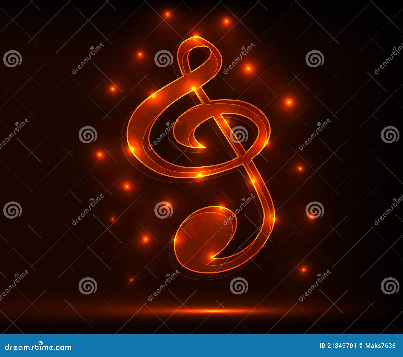 Red_treble_clef stock vector. Illustration of graphic - 21849701