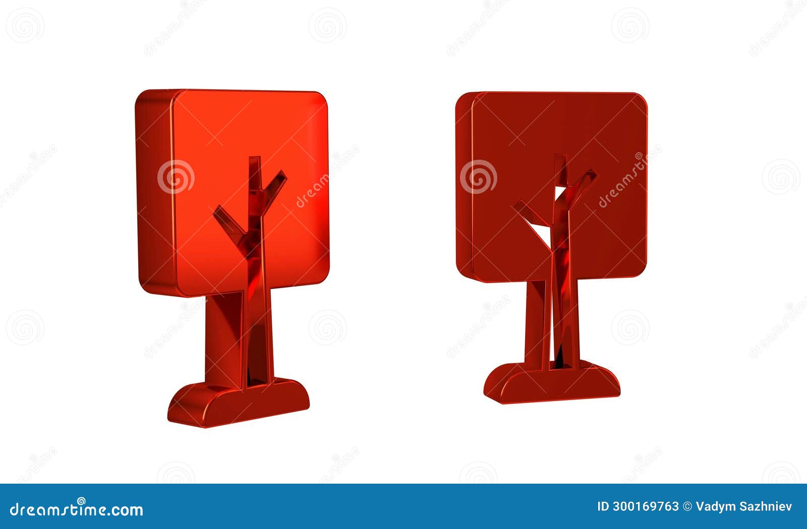 Red Tree Icon Isolated on Transparent Background. Forest Symbol Stock ...