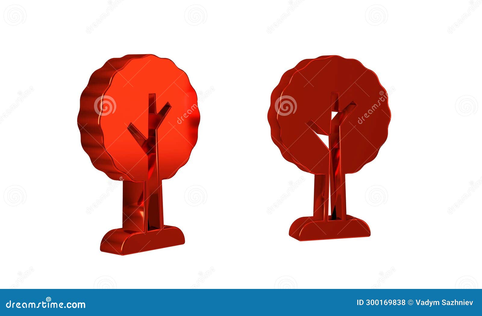 Red Tree Icon Isolated on Transparent Background. Forest Symbol Stock ...