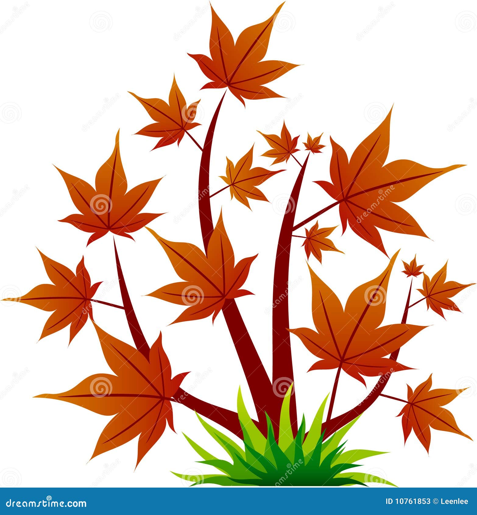 Red tree icon with leaf stock vector. Illustration of forest - 10761853