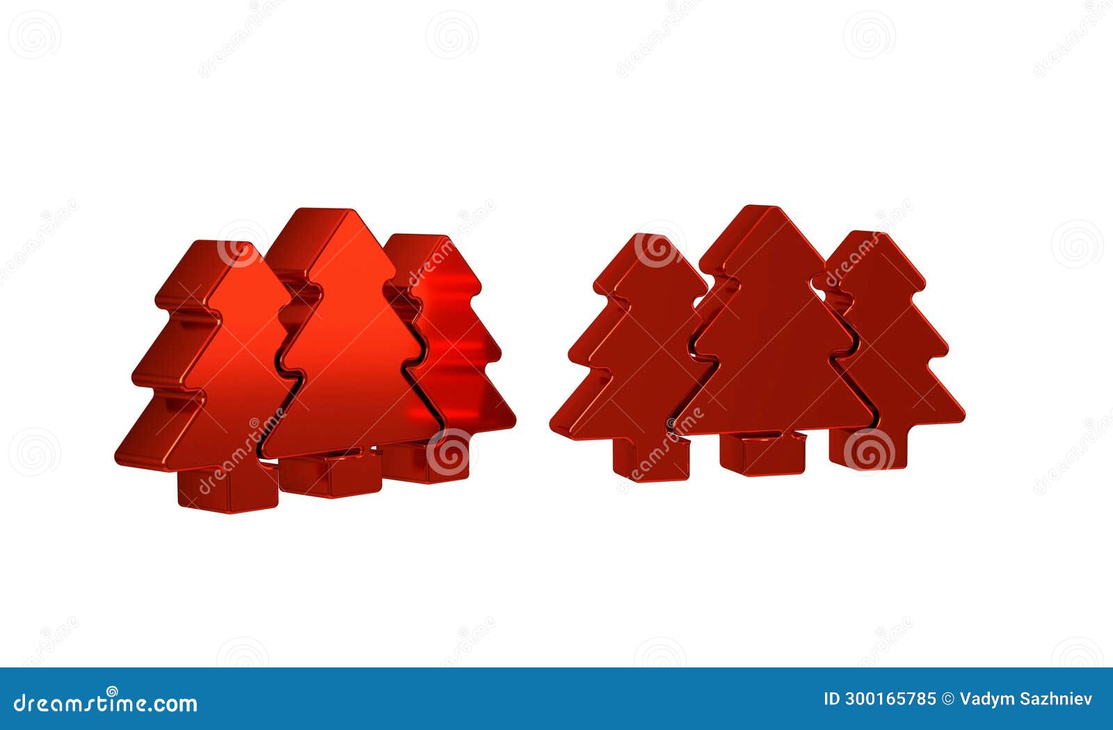 Red Trees Icon Isolated on Transparent Background. Forest Symbol Stock ...