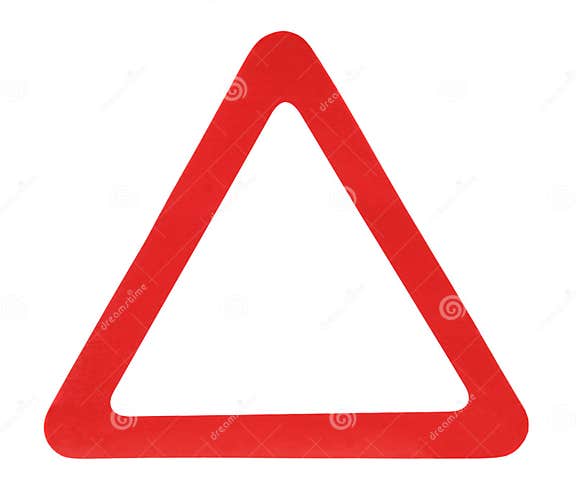 Red Triangle stock photo. Image of close, isolated, symbol - 7886522