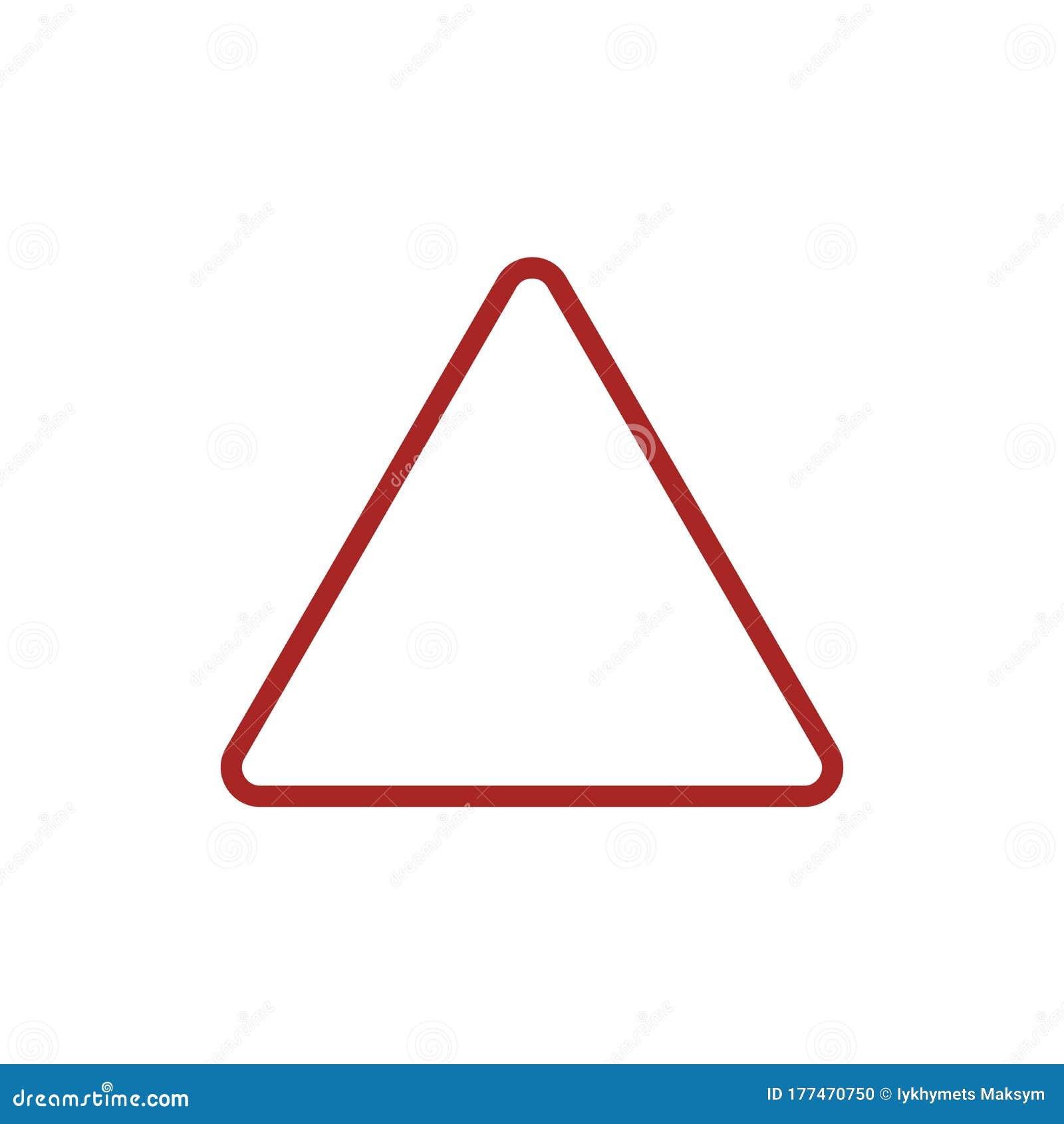 Red Triangle Icon Warning Sign, Vector Illustration on White Background ...