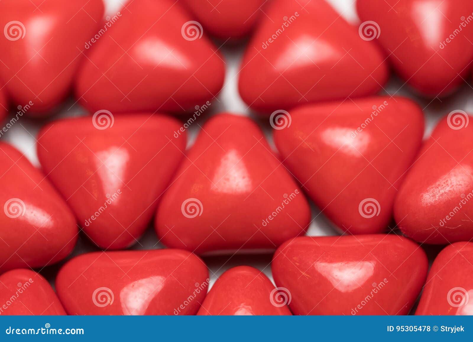 Red triangle pills stock photo. Image of candy, chemical - 95305478
