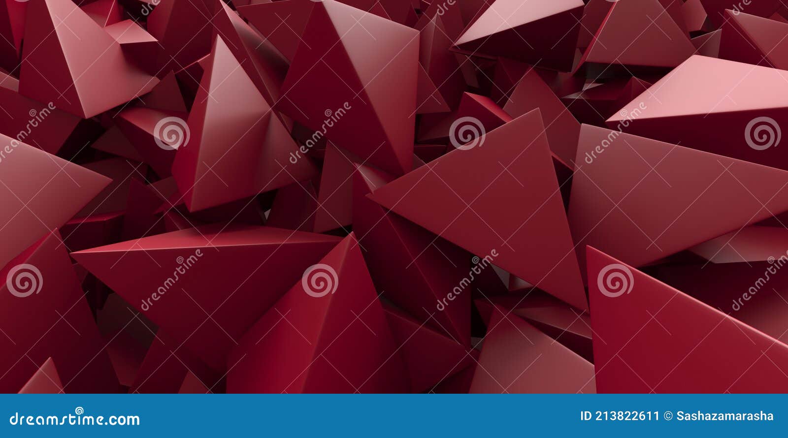 Red Triangle Poligon Chaotic Pattern Wall Background Stock Illustration ...