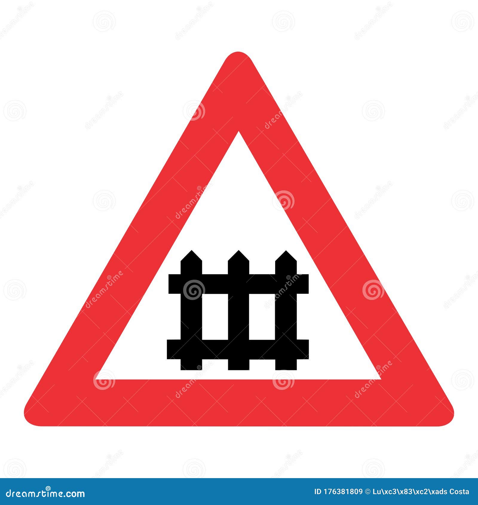 Red triangle road sign stock vector. Illustration of friction - 176381809