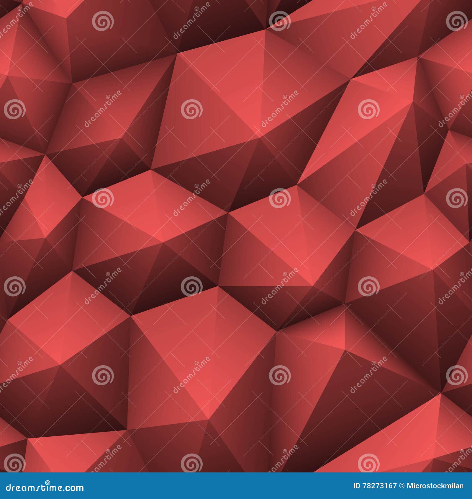Red Triangle Seamless Low-poly Background. Abstract Geometric Texture ...