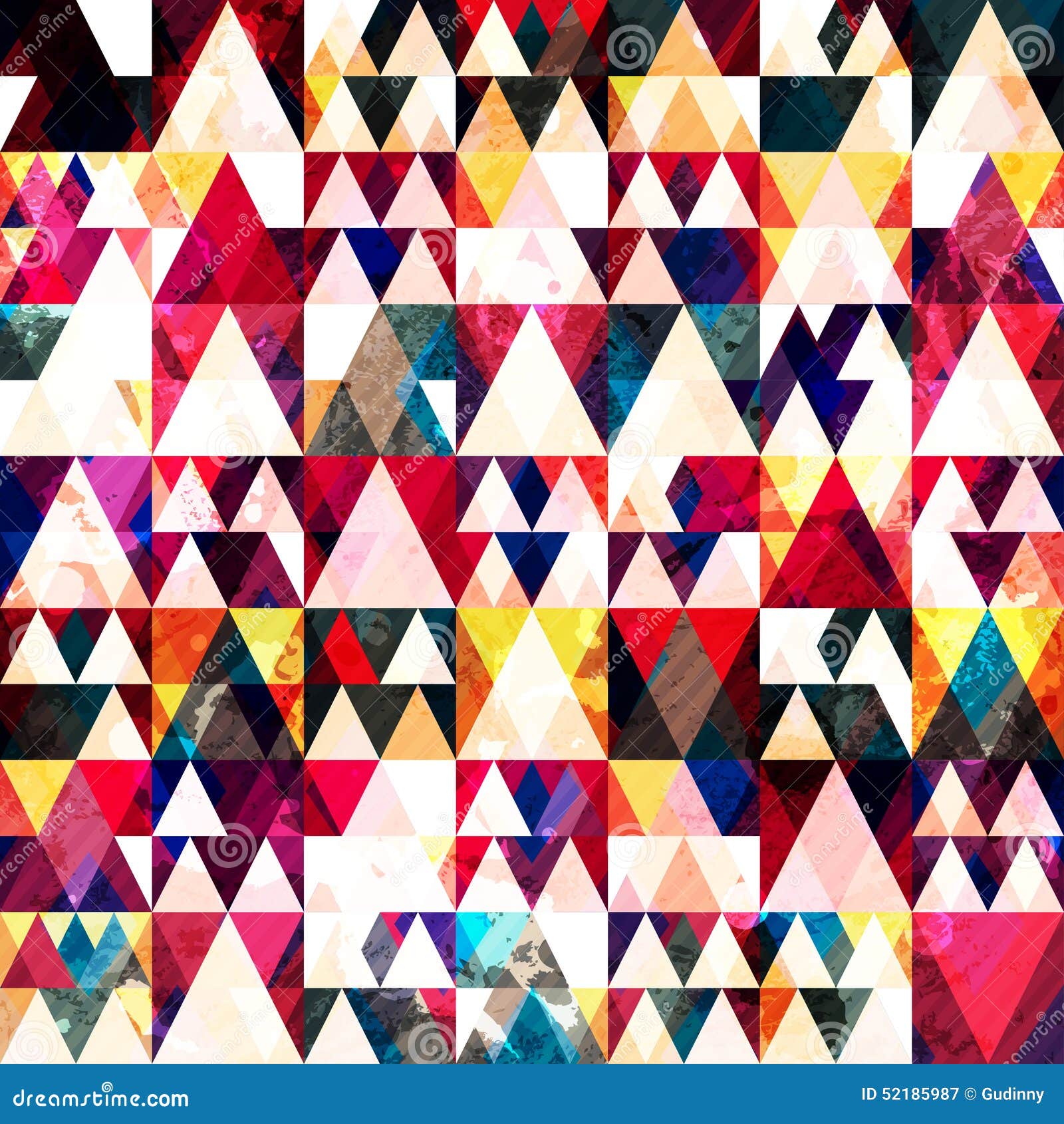 Red Triangle Seamless Pattern Stock Vector - Illustration of decoration ...