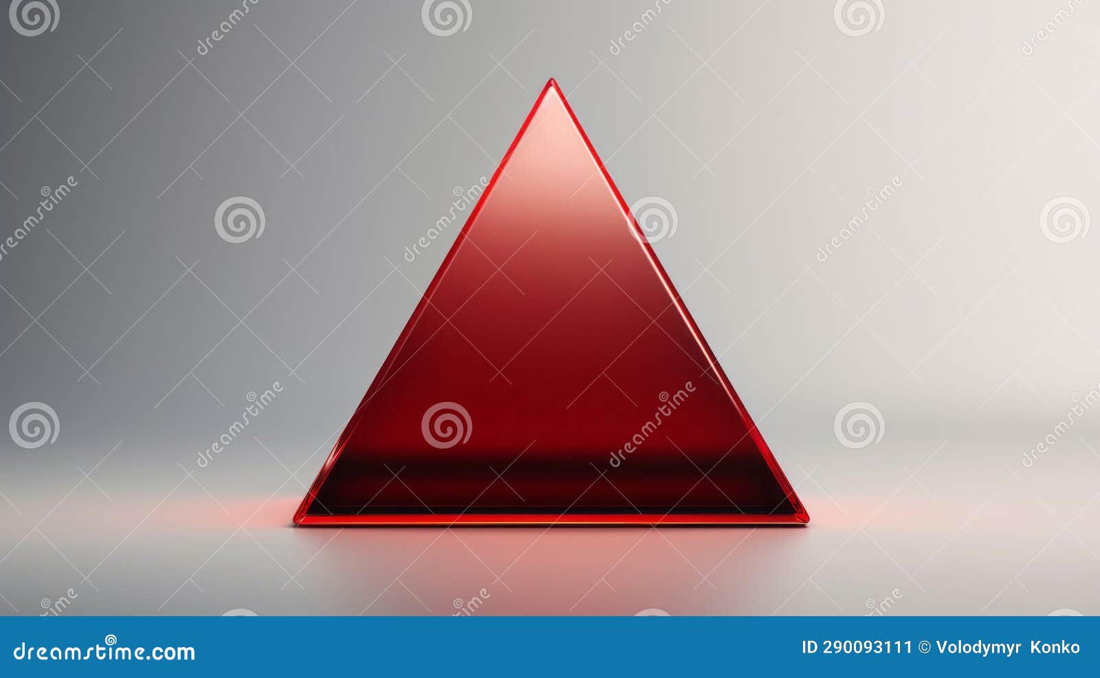 A Red Triangle-shaped Object Sitting on Top of a Table. Generative Ai ...